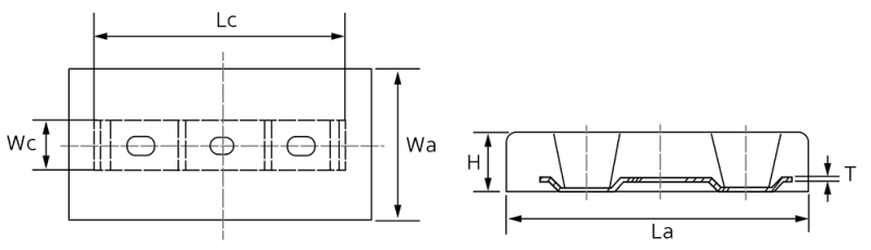 Rectangular Zinc Hull Anode (Bolt-On) - YUXI