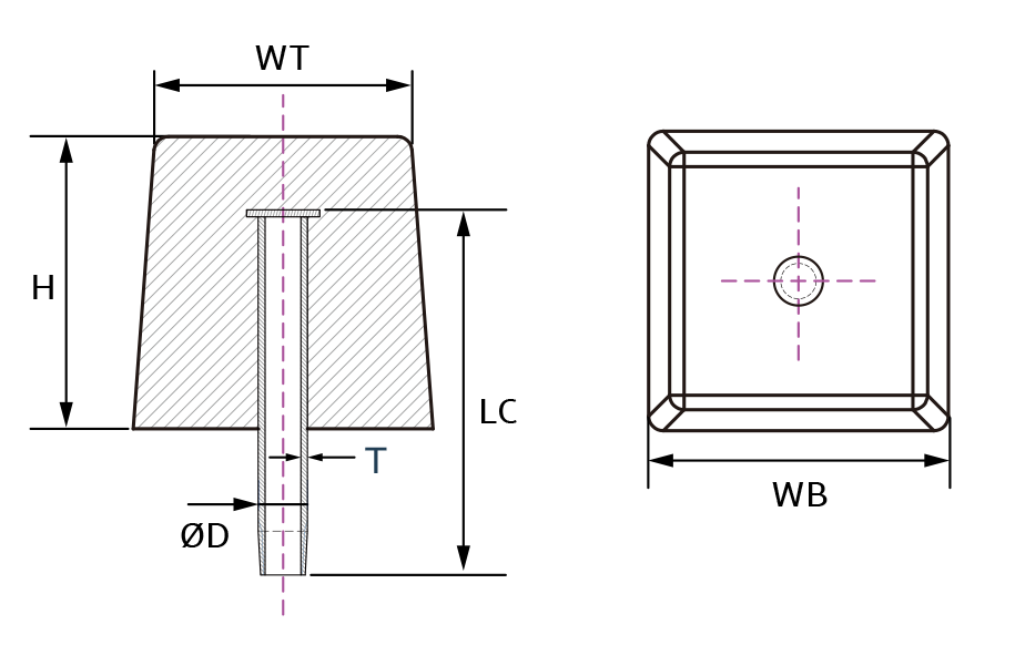 High Temperature Zinc Anode (Square Type) - YUXI